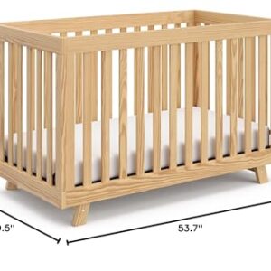 Storkcraft Beckett 3-in-1 Convertible Crib (Natural) – Converts from Baby Crib to Toddler Bed and Daybed, Fits Standard Full-Size Crib Mattress, Adjustable Mattress Support Base