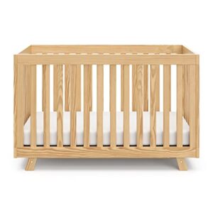 Storkcraft Beckett 3-in-1 Convertible Crib (Natural) – Converts from Baby Crib to Toddler Bed and Daybed, Fits Standard Full-Size Crib Mattress, Adjustable Mattress Support Base