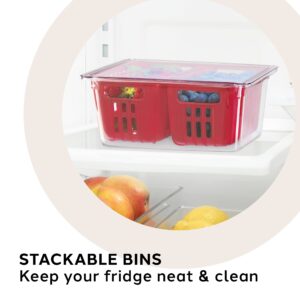 Oggi 5170 Berry Bin - Double Basket, Red