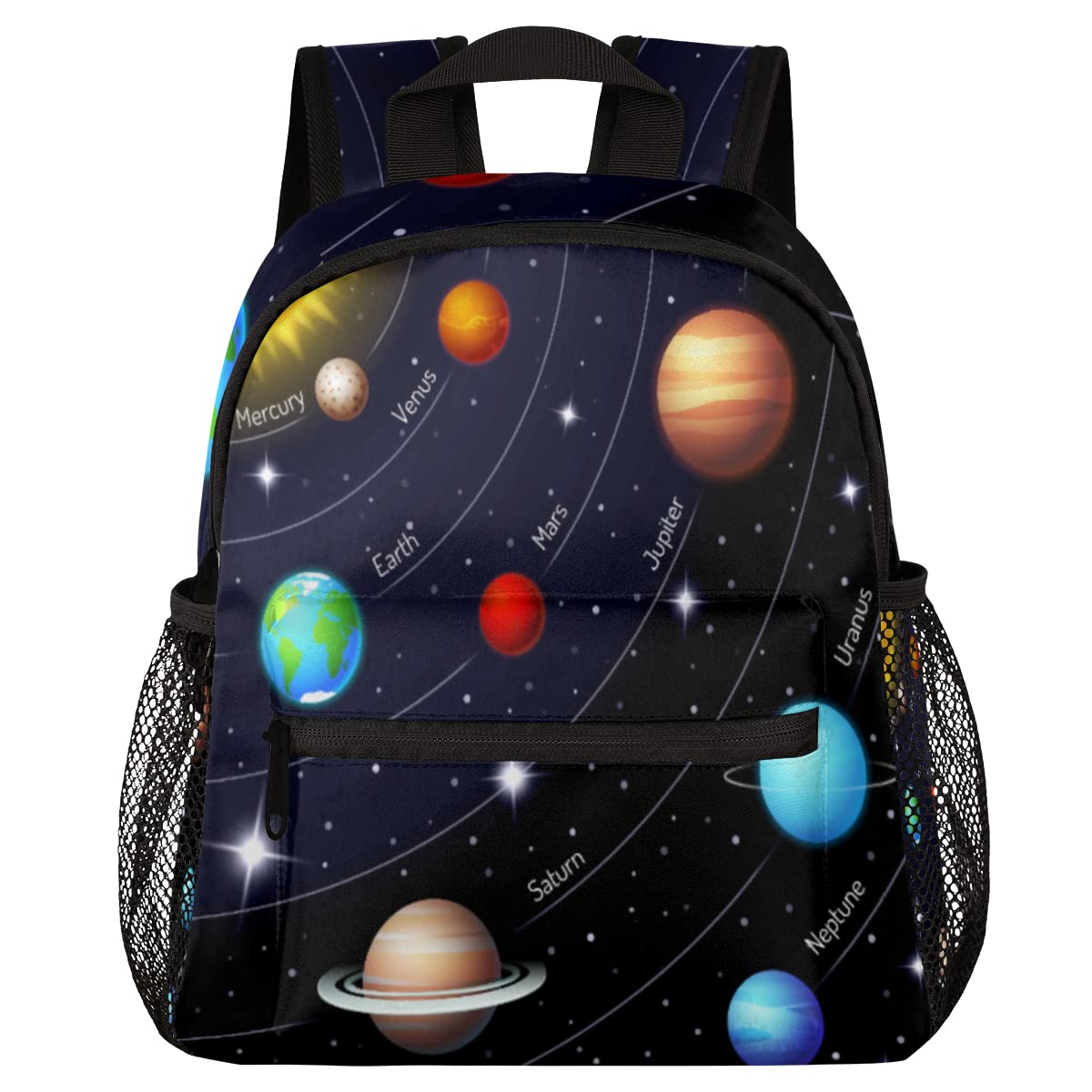 AUUXVA Kids Backpack Galaxy Solar System Toddler Preschool Backpack Shoulder Travel School Bags (Solar System)