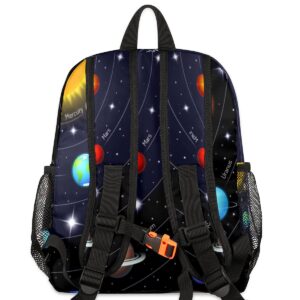 AUUXVA Kids Backpack Galaxy Solar System Toddler Preschool Backpack Shoulder Travel School Bags (Solar System)