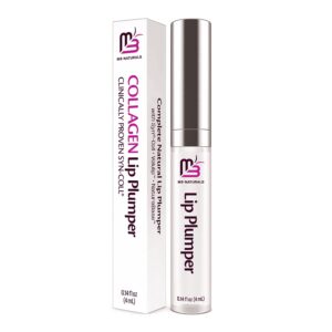 m3 naturals collagen lip plumper clinically proven natural lip enhancer for fuller softer lips increased elasticity reduce fine lines hydrating plump gloss lipstick primer