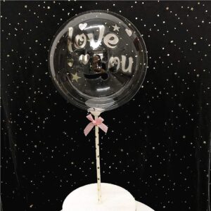 Bobo Balloons 50 Packs, 20 Inch Helium Style Transparent Bubble Clear Balloons for LED Light Up Balloons, Gifts for Christmas,Wedding,Birthday Party Decorations (LED String Not Included)