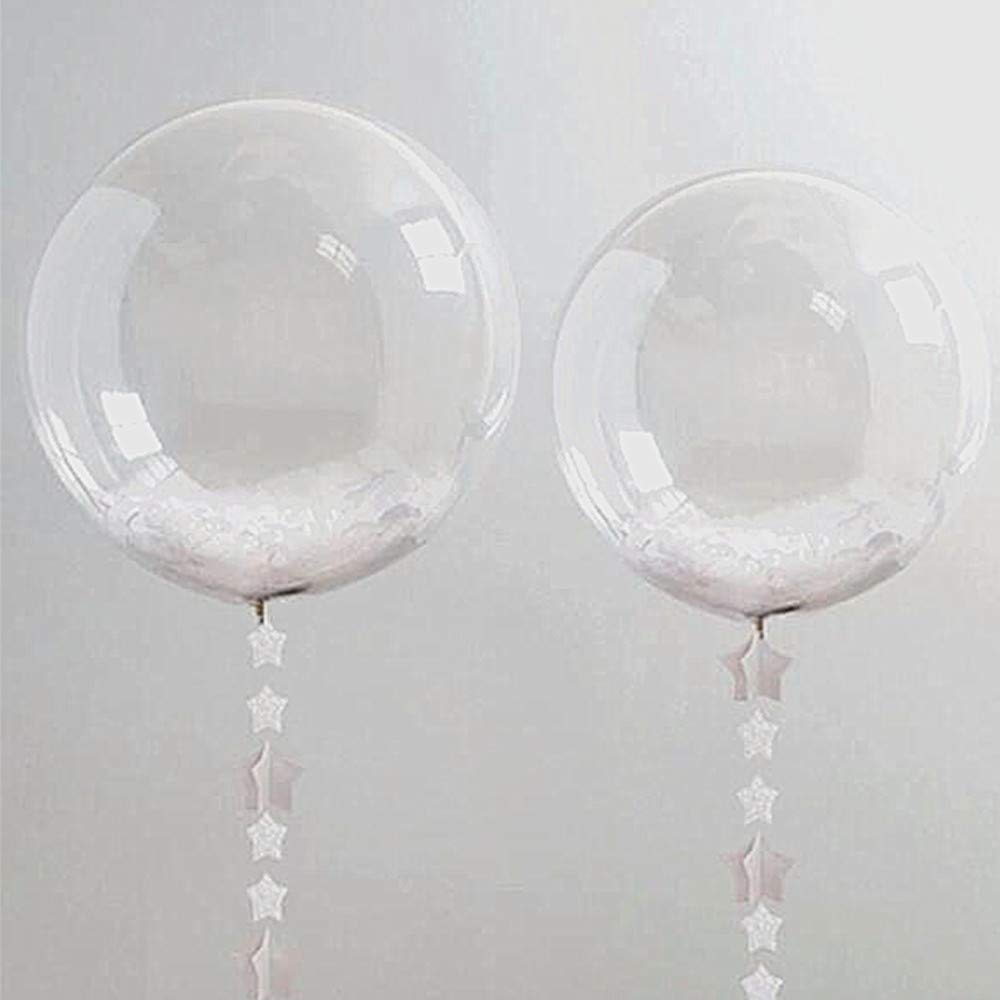 Bobo Balloons 50 Packs, 20 Inch Helium Style Transparent Bubble Clear Balloons for LED Light Up Balloons, Gifts for Christmas,Wedding,Birthday Party Decorations (LED String Not Included)