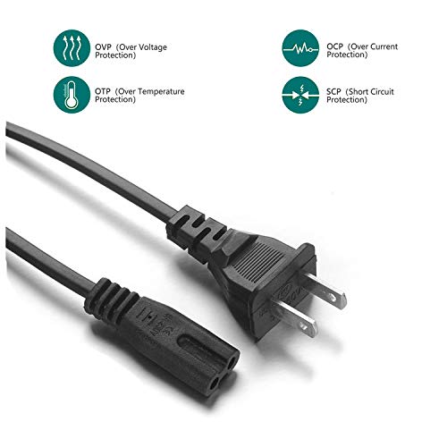 SLLEA 2-Prong AC in Power Cord Outlet Socket Cable Plug Lead for Okin Electric Recliner or Liftchair Lift Chair