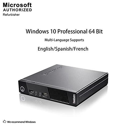 Lenovo ThinkCentre M73 Tiny Business Desktop Computer, Intel Core 4th Gen 2.9GHz, 4G DDR3, 500G, WiFi, USB 3.0, VGA, DisplayPort, Win 10 Pro 64-Bit Supports English/Spanish/French(Renewed)