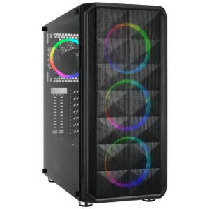 centaurus andromeda ax - amd ryzen 9 7900x 12-core 5.4ghz tb, 64gb ddr5, radeon rx 7900 xt 20gb, 2tb nvme ssd, windows 11 pro, wifi. tempered glass, rgb leds. custom gaming computer