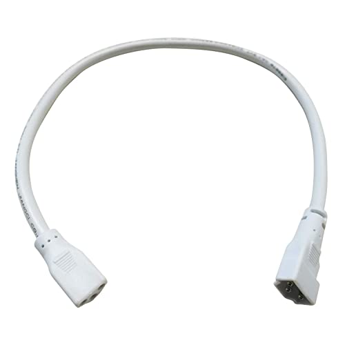 Tianyoelec 12-inch Connector Linking Cable for LED Under Cabinet Lighting Fixtures, White, LJP0300