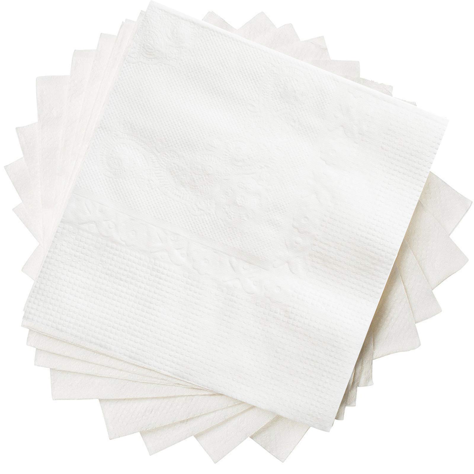 Comfy Package [1000 Count] White Beverage Napkins 1-Ply Bulk Cocktail Napkins, Restaurant Bar Paper Napkins