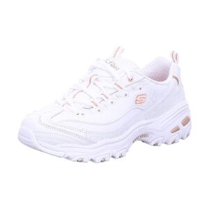 skechers sport women's women's fresh start sneaker, wtrg=white rose gold, 8.5