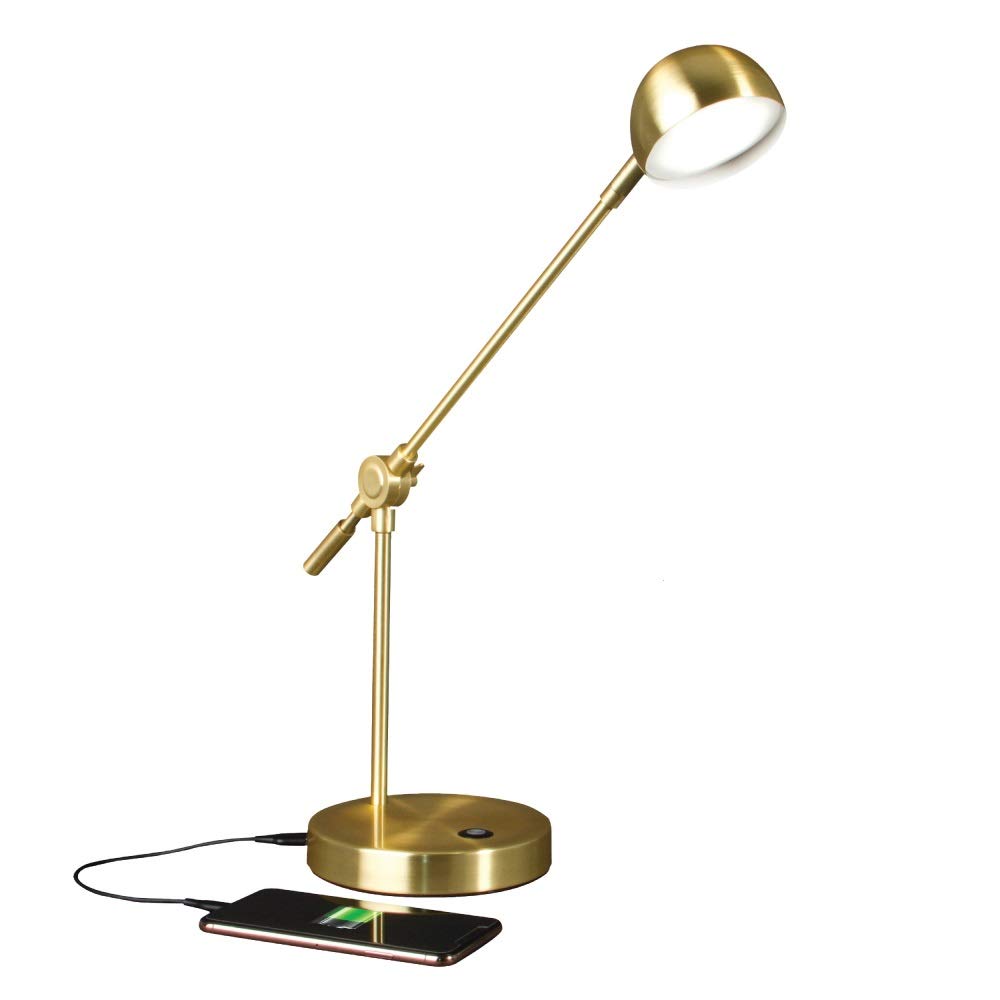 OttLite Direct LED Desk Lamp with USB Port - Modern, Adjustable, Desk Light