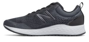 new balance women's fresh foam arishi v3 running shoe, black/white, 5 women/5 men