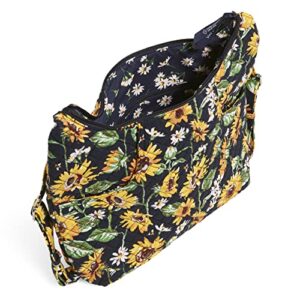 Vera Bradley Women's Cotton Convertible Backpack Shoulder Bag, Sunflowers - Recycled Cotton, One Size