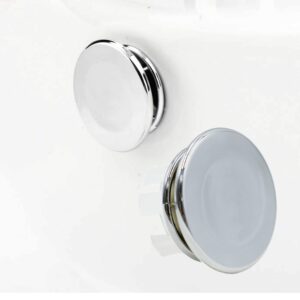 4 Pack Bathroom Basin Sink Round Tidy Trim Chrome Round Overflow Cover Rings Hole Replacement Ceramic Pots for Home,Sink,Bathroom,Kitchen