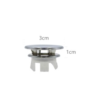 4 Pack Bathroom Basin Sink Round Tidy Trim Chrome Round Overflow Cover Rings Hole Replacement Ceramic Pots for Home,Sink,Bathroom,Kitchen