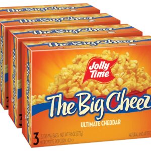 Jolly Time Gourmet Cheddar Cheese Non-GMO Microwave Popcorn (The Big Cheez, 3.2 Ounce (Pack of 12))