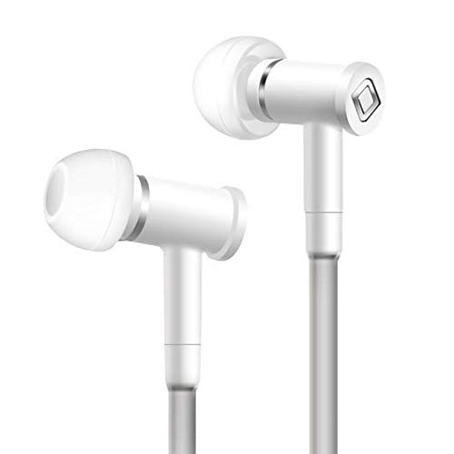 Aircom A1 Zero Radiation Air Tube Headphones - EMF Free Earbuds with Built-in Microphone - Airflow Audio Technology for Premium Sound - White