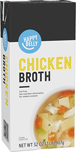 Amazon Brand - Happy Belly Chicken Broth, 2 pound (Pack of 1)