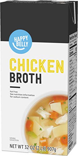 Amazon Brand - Happy Belly Chicken Broth, 2 pound (Pack of 1)