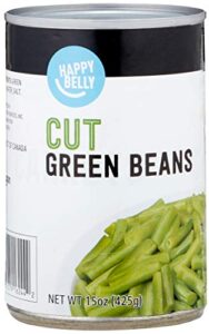 amazon brand - happy belly cut green beans, 15 ounce (pack of 1)