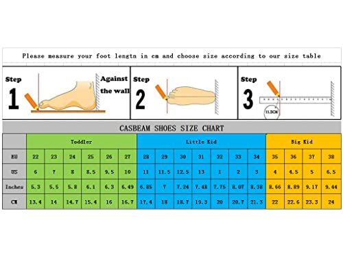 Casbeam Boys and Girls Breathable Lightweight Fashion Casual Sports Walking Shoes Running Sneakers 054 High Top All Black 36