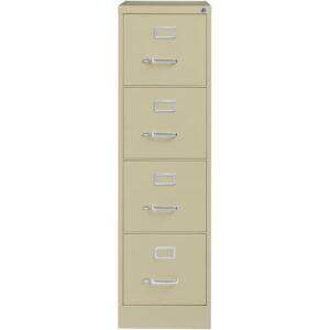 Cooper 25" 4-Drawer Metal Letter Width Vertical File Cabinet in Beige