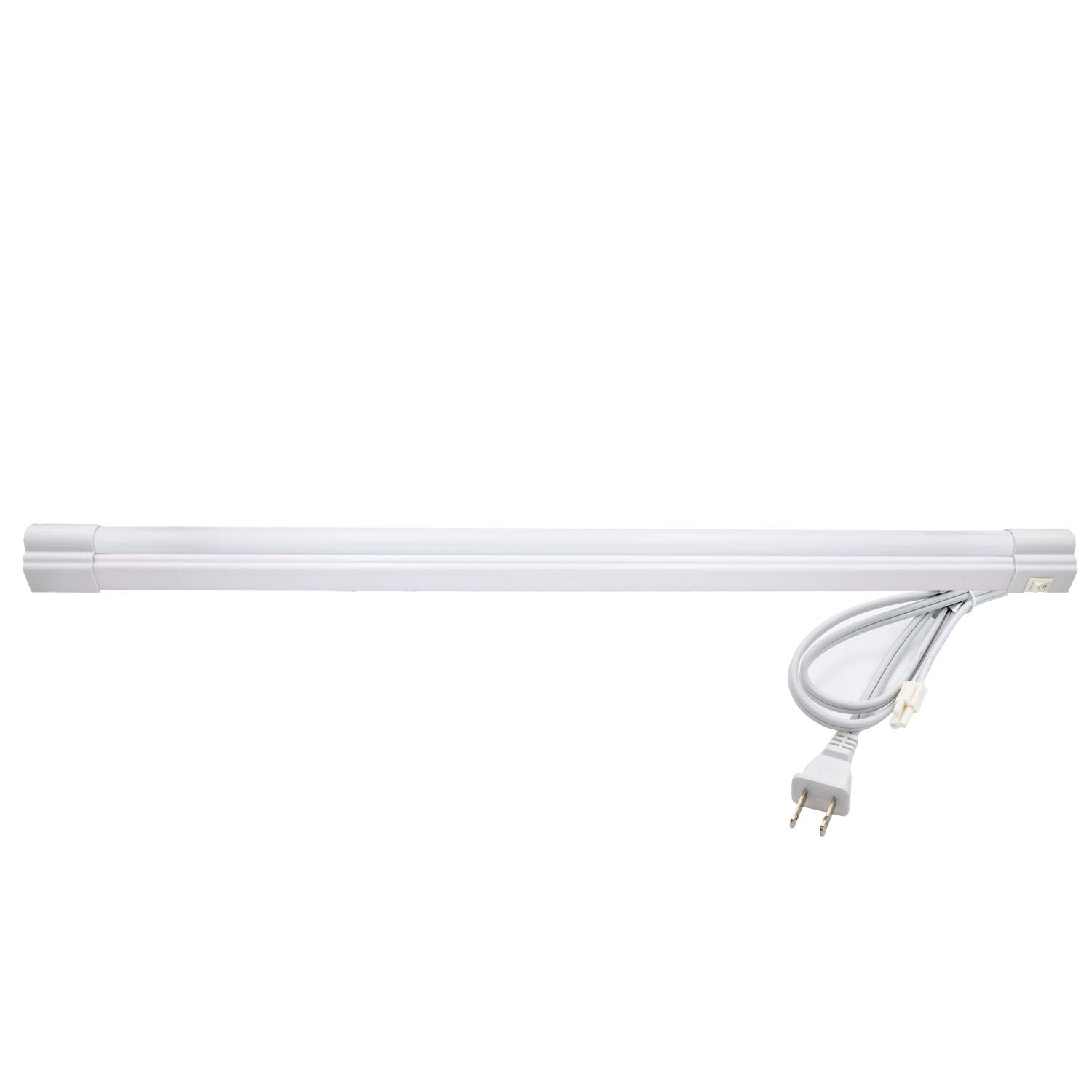 Maxxima 24 inch LED Under Cabinet Light - 1200 Lumens Warm White 3000K, Undermount Strip Lighting for Kitchen, Closet, and Bedroom, On/Off Switch, Plug in, Energy Star Rated