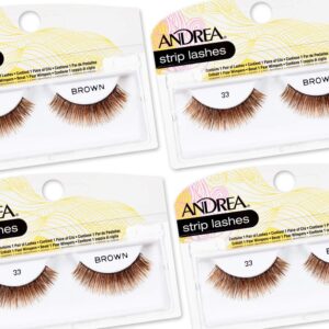 Andrea False Lashes Style 33 - Brown 4 pairs