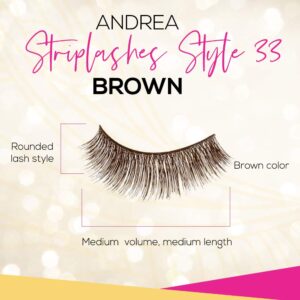 Andrea False Lashes Style 33 - Brown 4 pairs