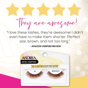 Andrea False Lashes Style 33 - Brown 4 pairs