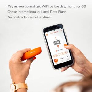 Skyroam Solis X Smartspot | 4G LTE WiFi Mobile Hotspot and Power Bank | Global Coverage | Up to 10 Connected Devices | Built in VPN | Remote Camera | vSIM Technology, No SIM Card Needed | Make a WLAN