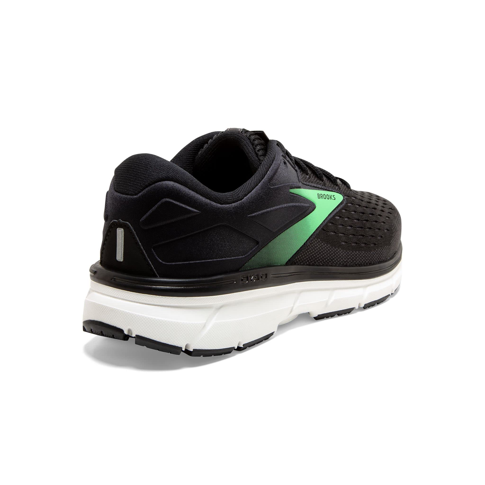 Brooks Women's Dyad 11 Running Shoe - Black/Ebony/Green - 7 X-Wide