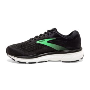 Brooks Women's Dyad 11 Running Shoe - Black/Ebony/Green - 7 X-Wide