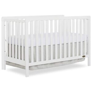 dream on me ridgefield 5-in-1 convertible crib in white, greenguard gold certified