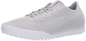 puma golf women's monolite cat engineered mesh golf shoe, gray violet-puma white, 8 m us