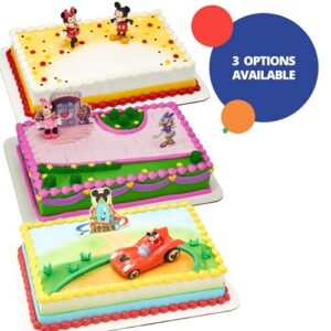 DecoSet® Disney Mickey Mouse and Minnie Mouse Cake Topper, 2-Piece Topper Set, Durable Food-Safe Plastic