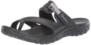 skechers women's thong, charcoal, n/a