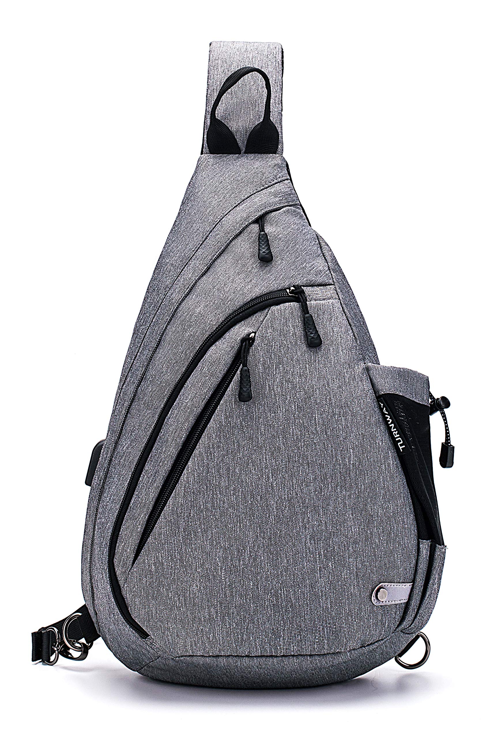 TurnWay 2023 Water-Proof Sling Backpack/Crossbody Bag/Shoulder Bag for Travel, Hiking, Cycling, Camping for Women & Men (GRAY)