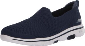 skechers women's go walk 5-124147 sneaker, navy/white, 13 medium us