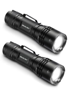 gearlight led tactical flashlights high lumens - mini flashlights for edc carry - compact powerful emergency flashlights made from military-grade aluminum - drop resistant and water resistant