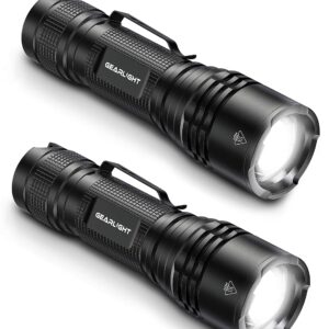 GearLight LED Tactical Flashlights High Lumens - Mini Flashlights for EDC Carry - Compact Powerful Emergency Flashlights Made from Military-Grade Aluminum - Drop Resistant and Water Resistant