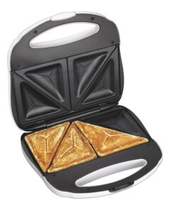 j-jati sandwich maker, panini press + electric sandwich maker toasting, grilling, waffles, omelettes, breakfast, lunch, dinner, sandwich toaster, white