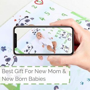 InnoBeta Baby Monthly Milestone Blanket, Flannel Plush Newborn Infant Photo Blanket, for Pictures Photography for Newborn Boys & Girls New Mom Gifts (Panda)