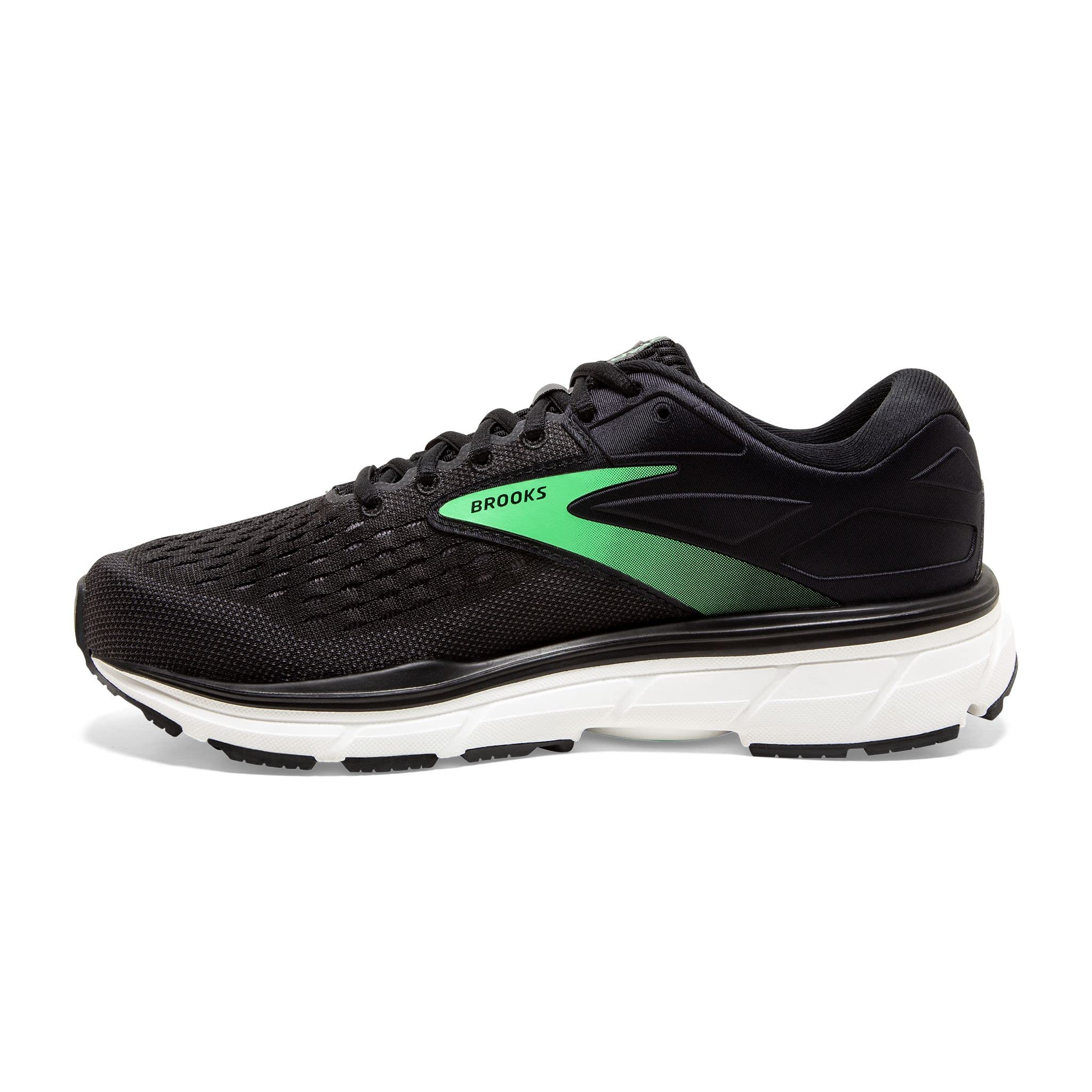 Brooks Women's Dyad 11 Running Shoe - Black/Ebony/Green - 11 X-Wide