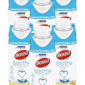 Boost Soothe Clear Nutritional Drink, Peach Mint, 8 FL OZ, 6-Pack