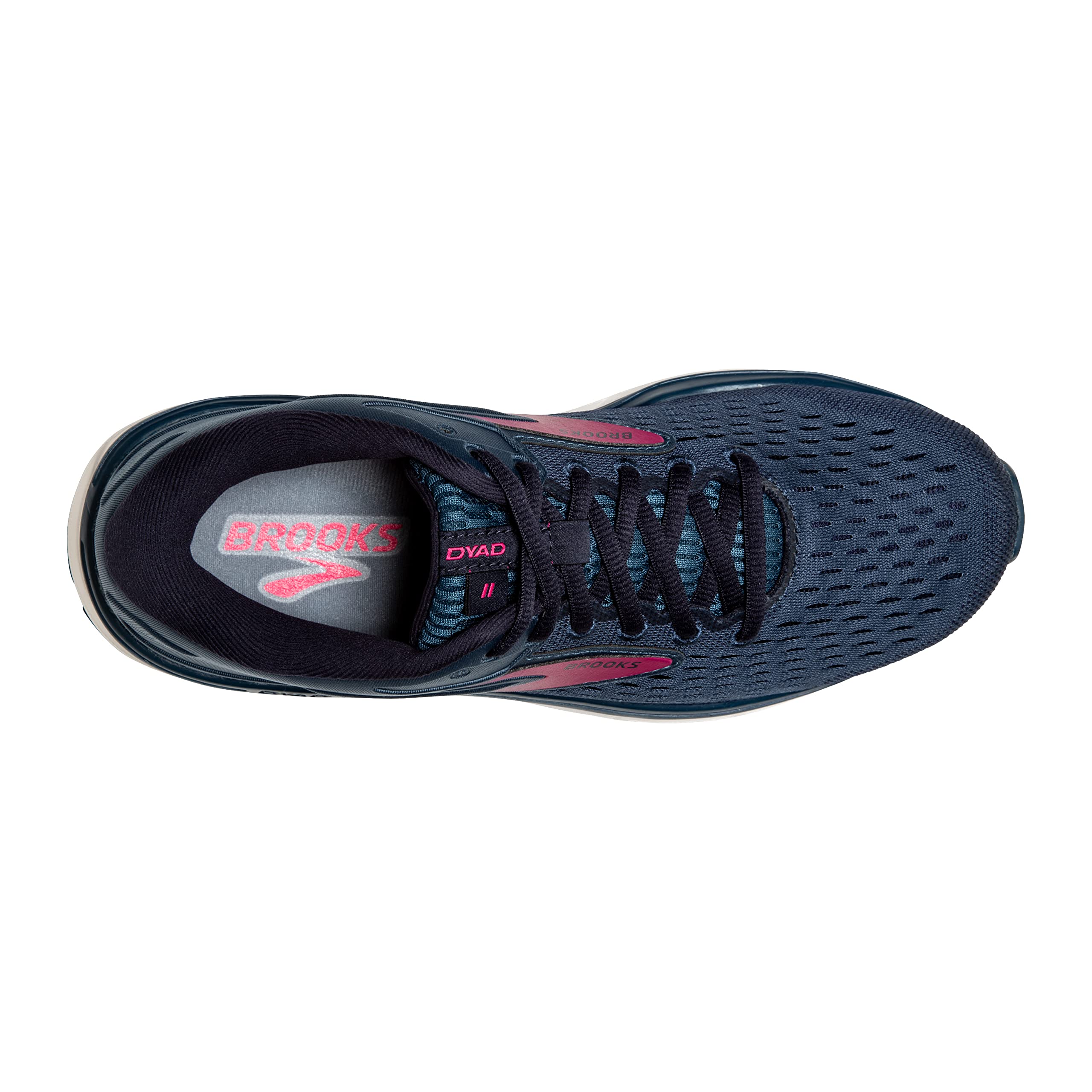 Brooks Women's Dyad 11 Running Shoe - Blue/Navy/Beetroot - 8 X-Wide