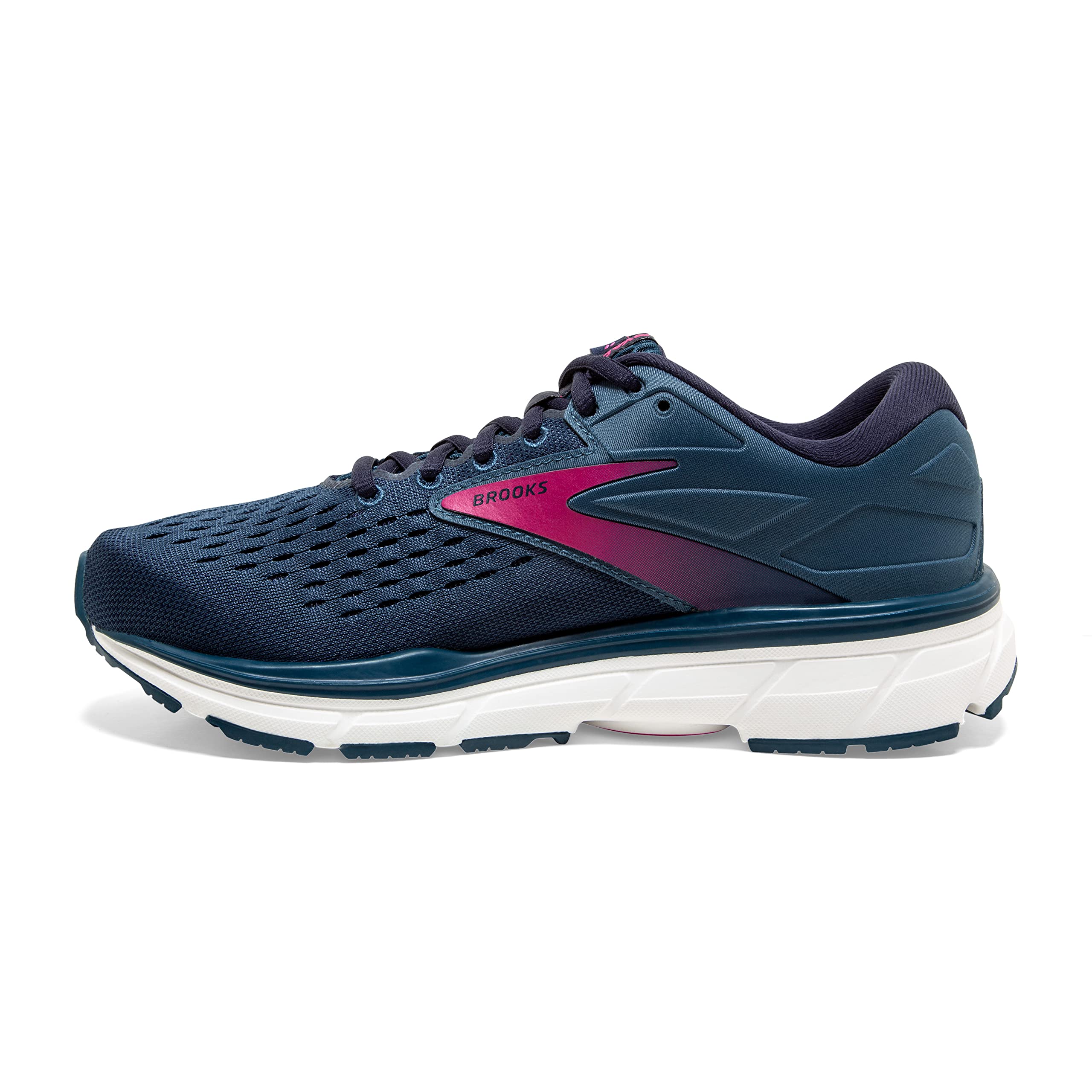 Brooks Women's Dyad 11 Running Shoe - Blue/Navy/Beetroot - 8 X-Wide