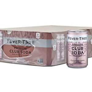 Fever Tree Club Soda Club Soda - Premium Quality Mixer - Refreshing Beverage for Cocktails & Mocktails. Naturally Sourced Ingredients, No Artificial Sweeteners or Colors - 5.07 Fl Oz (Pack of 24)(Packaging May Vary)