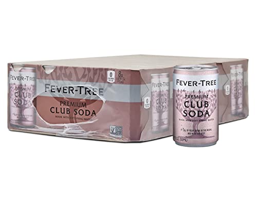 Fever Tree Club Soda Club Soda - Premium Quality Mixer - Refreshing Beverage for Cocktails & Mocktails. Naturally Sourced Ingredients, No Artificial Sweeteners or Colors - 5.07 Fl Oz (Pack of 24)(Packaging May Vary)