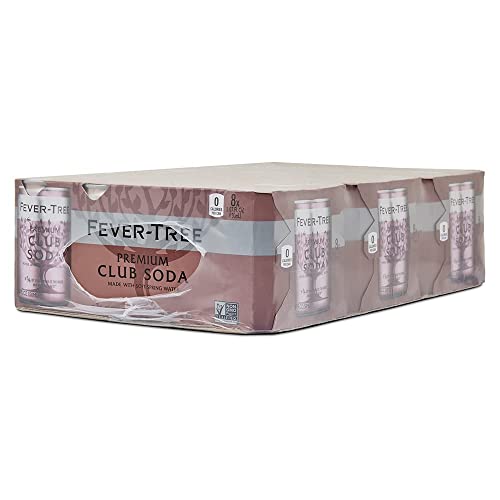 Fever Tree Club Soda Club Soda - Premium Quality Mixer - Refreshing Beverage for Cocktails & Mocktails. Naturally Sourced Ingredients, No Artificial Sweeteners or Colors - 5.07 Fl Oz (Pack of 24)(Packaging May Vary)